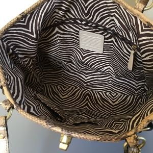 Coach | Bags | Coach Python Straw Natalie Tote | Poshmark